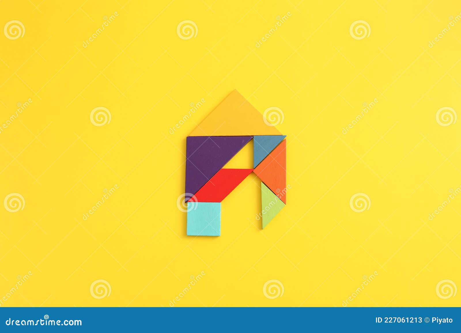 Wooden Blocks Symbol a Isolated in Yellow Background Stock Image ...