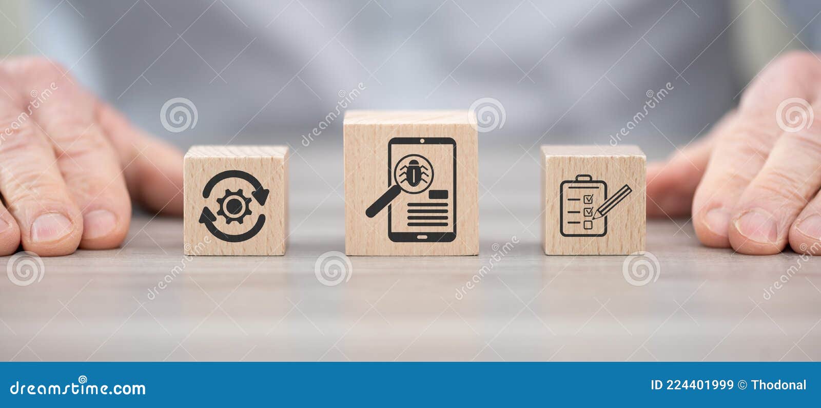 Concept of Software Testing Stock Image - Image of block, program ...