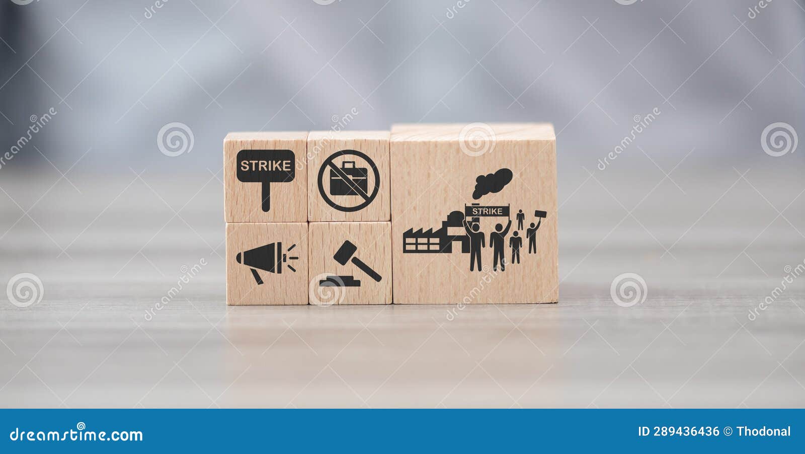 Concept of strike stock photo. Image of cube, block - 289436436