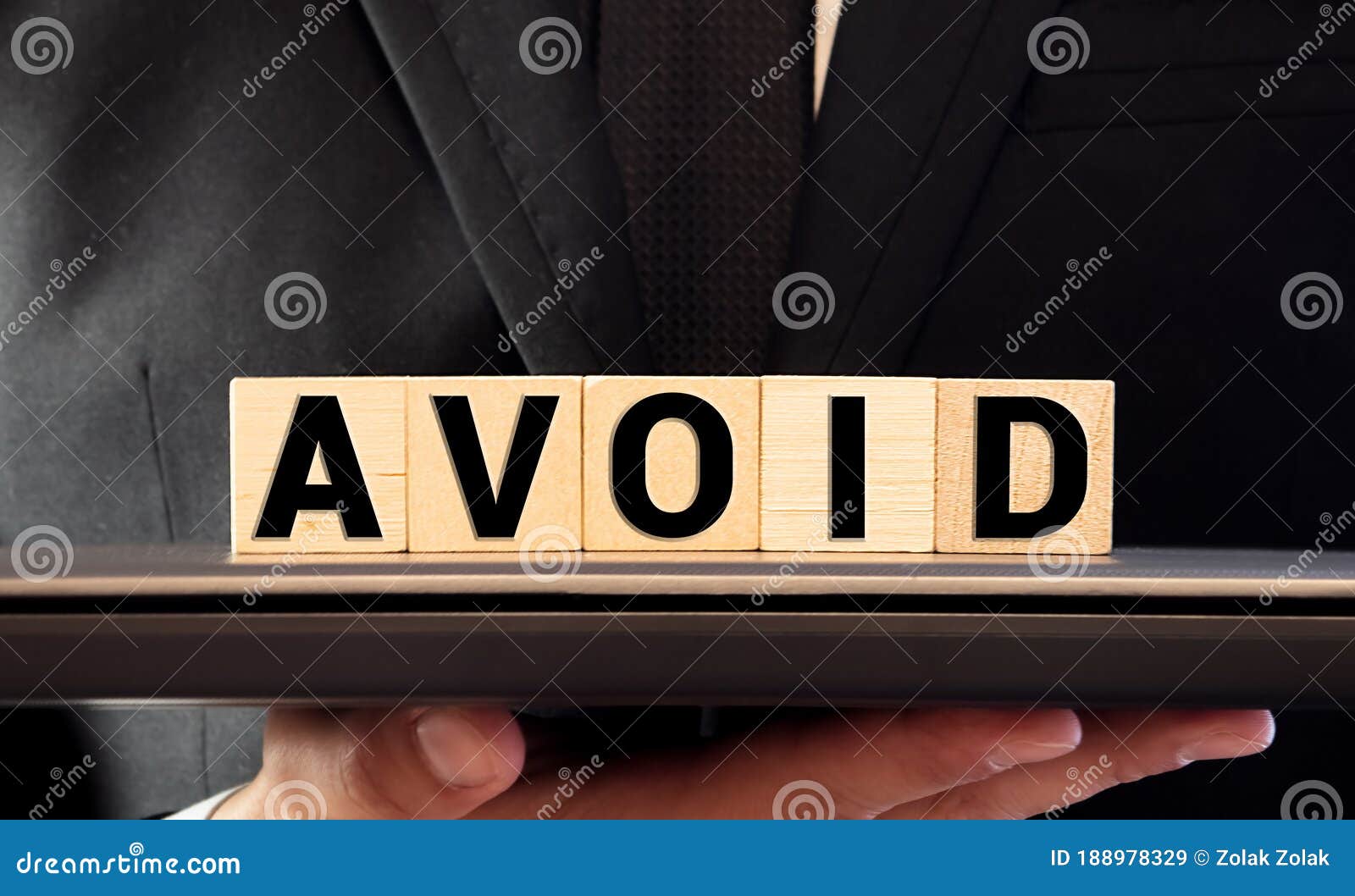 Wooden Blocks with the Text - Avoid Stock Image - Image of avert ...