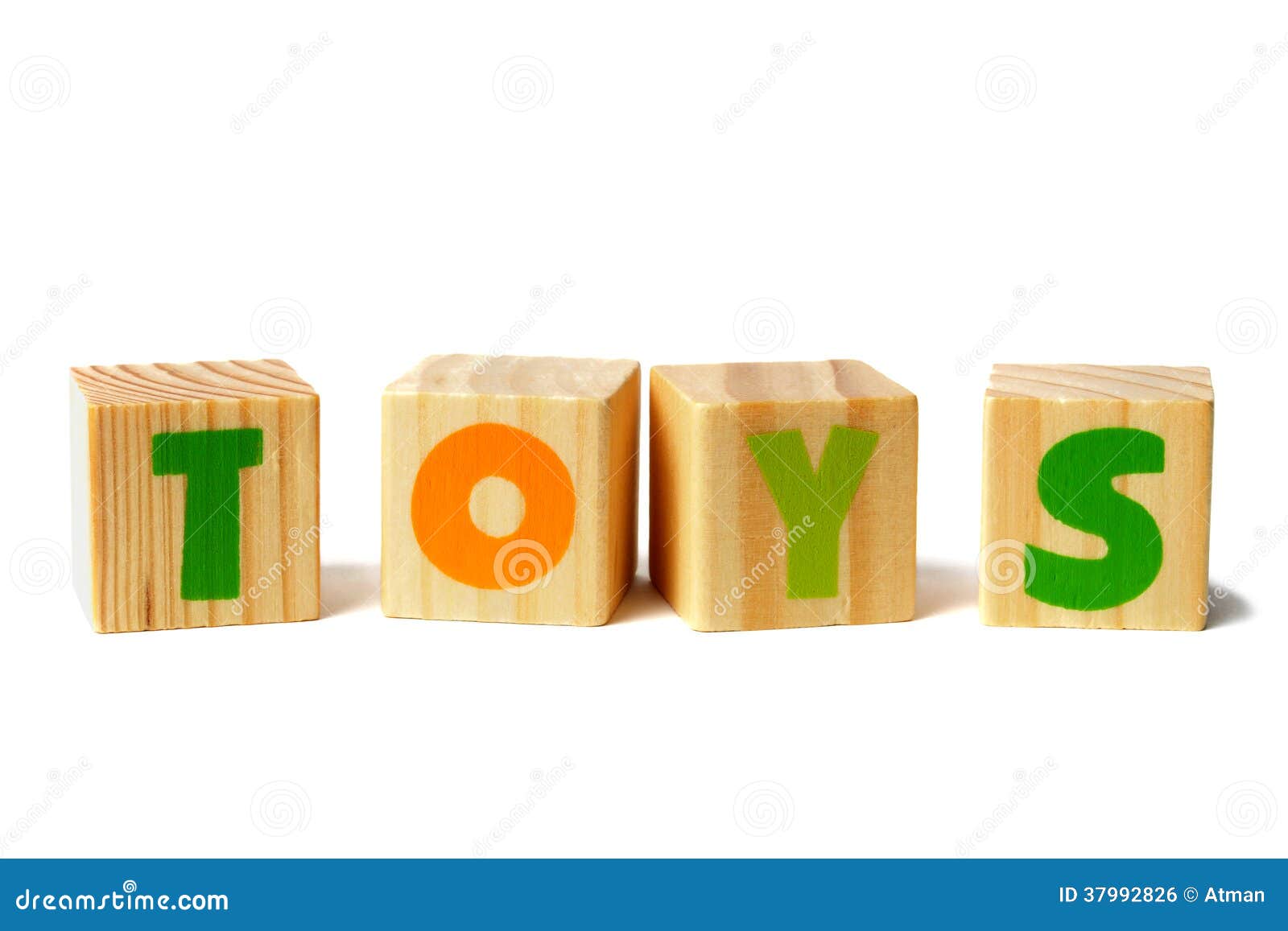 Wooden Blocks with TOYS Word Stock Photo - Image of toys, background ...