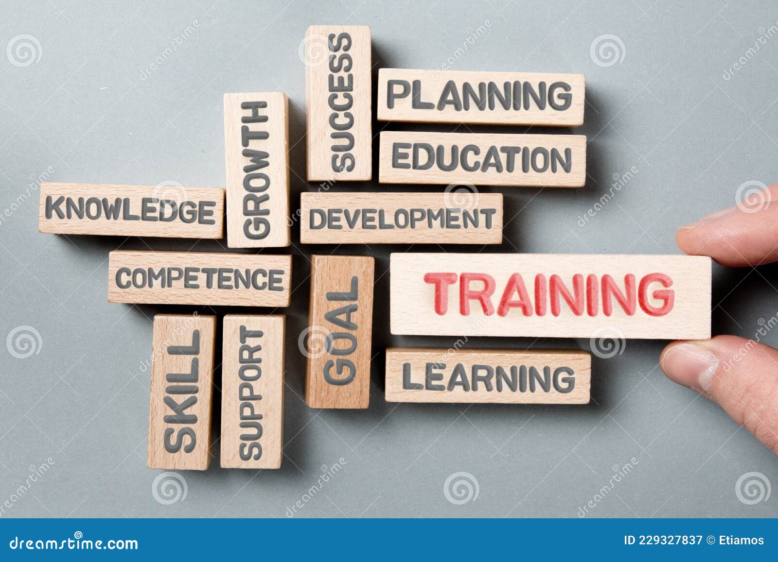 Wooden Blocks with Training Concept Stock Image - Image of object ...