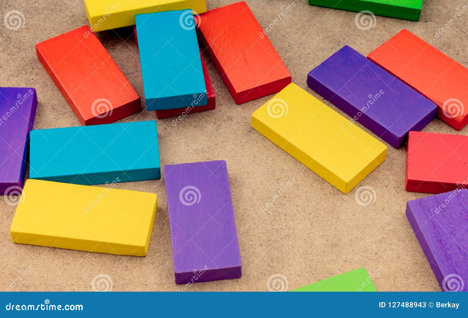 Wooden Blocks of Various Color Stock Image - Image of model, color ...