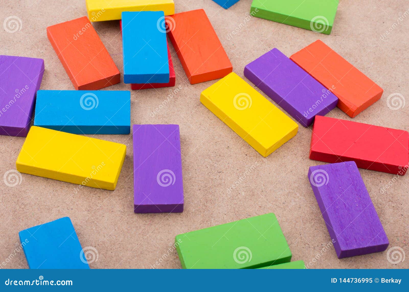 Wooden Blocks of Various Color Stock Image - Image of business, blue ...