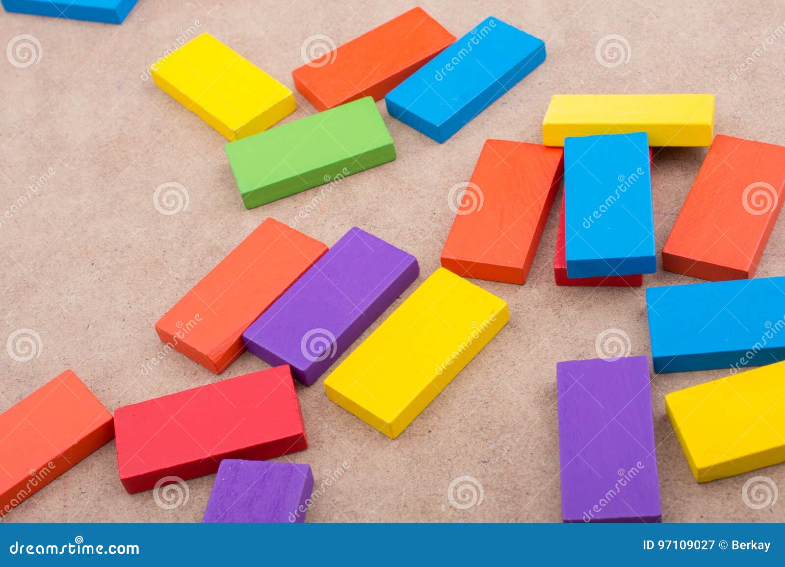 Wooden Blocks of Various Color Stock Image - Image of construction ...