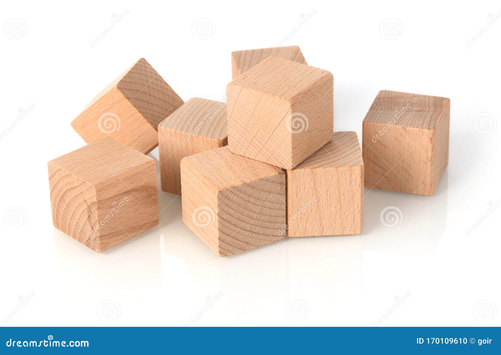 Wooden blocks on white stock photo. Image of arranging - 170109610