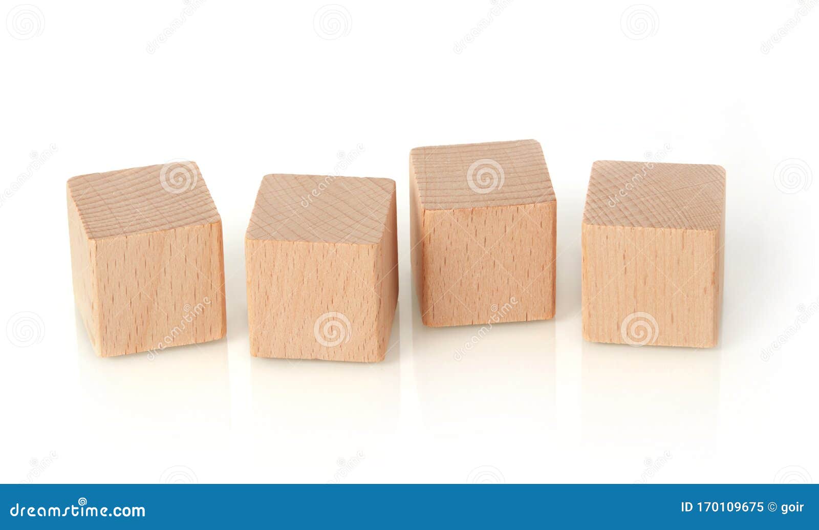 Wooden blocks on white stock image. Image of square - 170109675