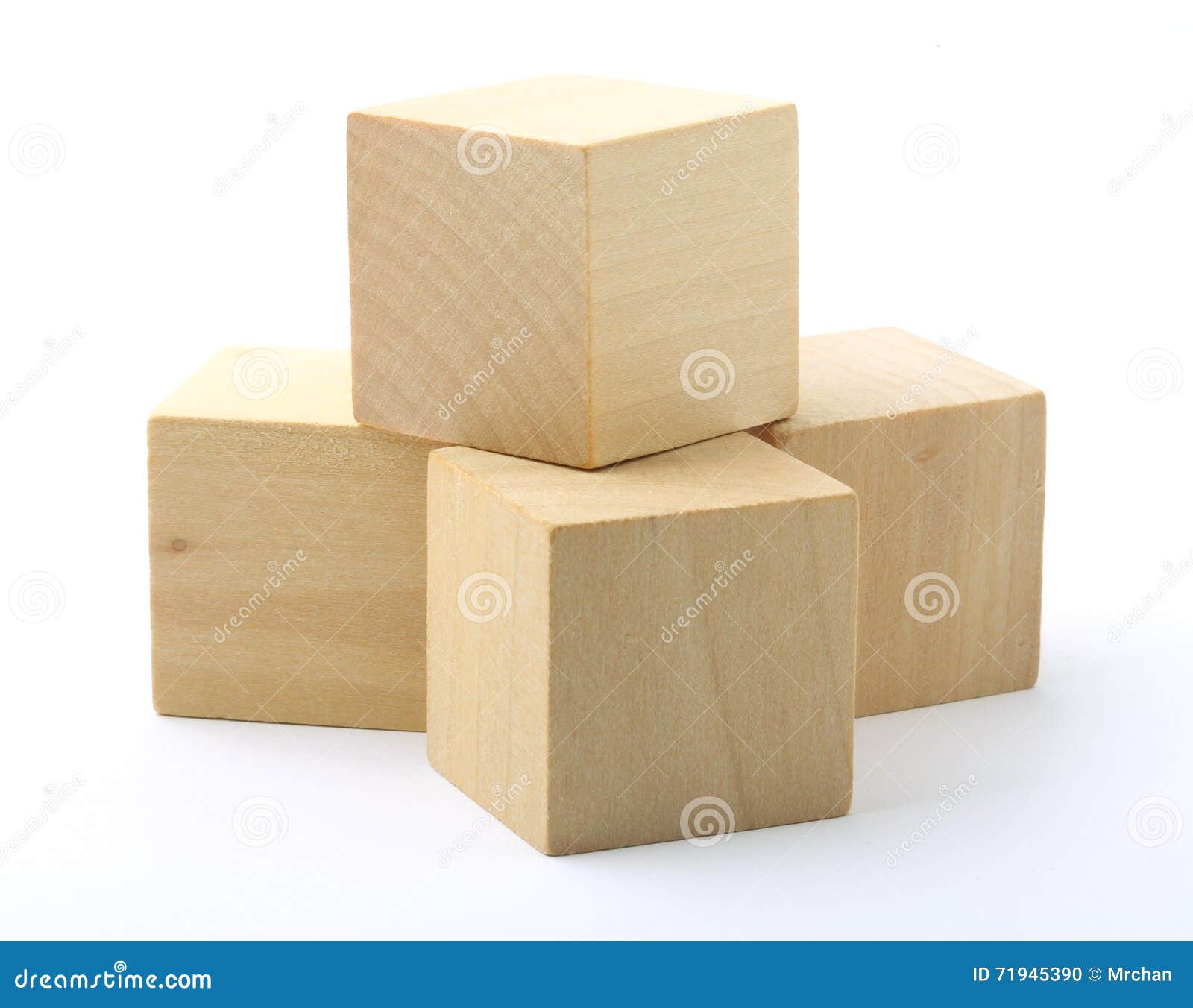 Wooden Blocks on White Background Stock Photo - Image of brown ...