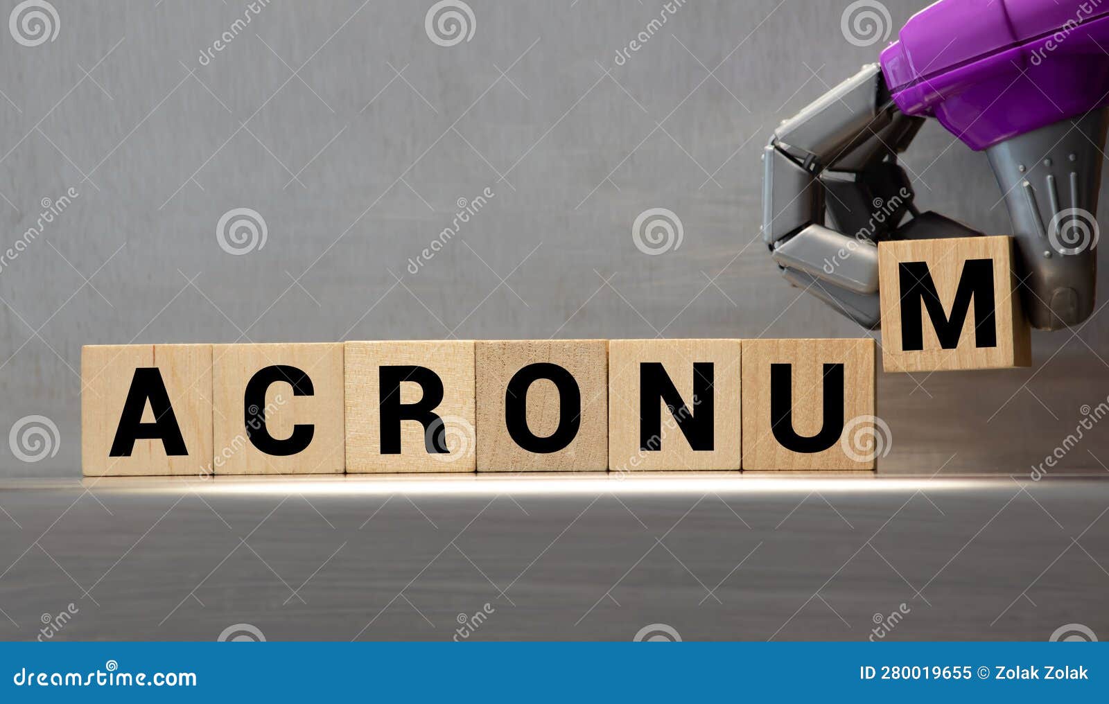 Wooden Blocks with the Word Acronym. Concept, Stock Image - Image of ...