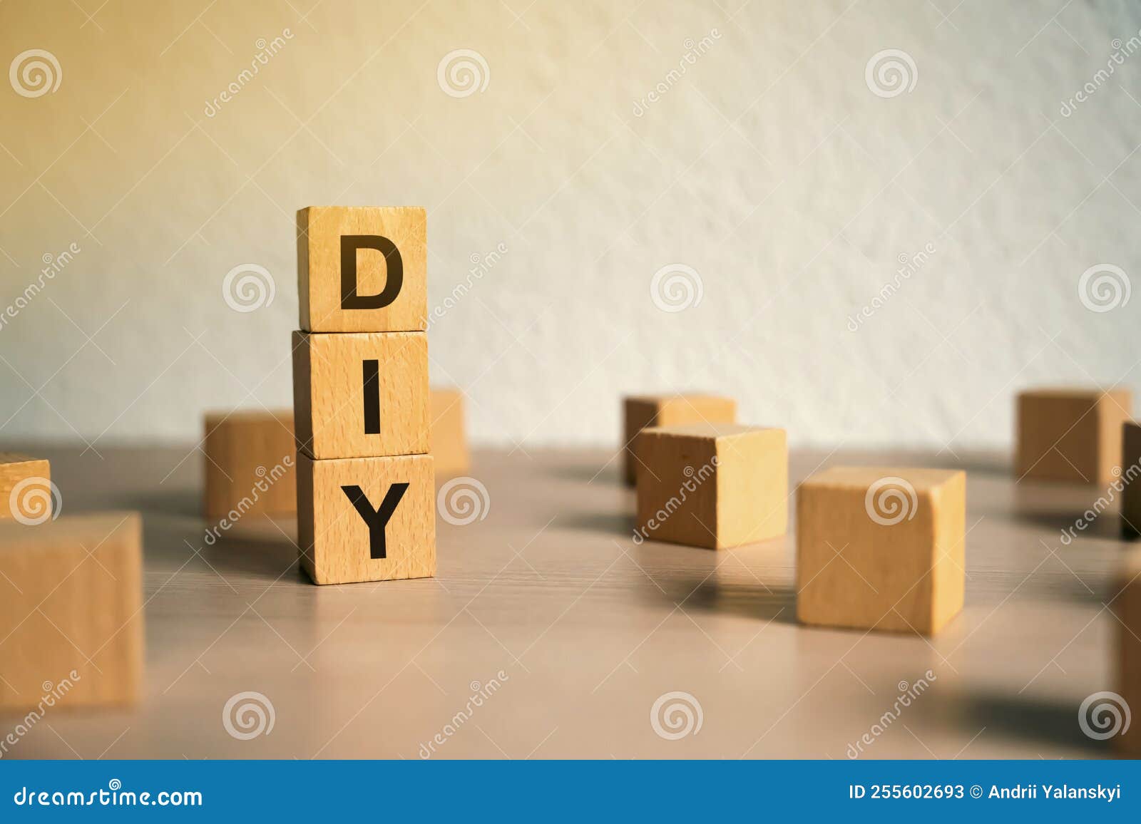 Wooden Blocks with the Word DIY - Do it Yourself Concept. the Method of ...