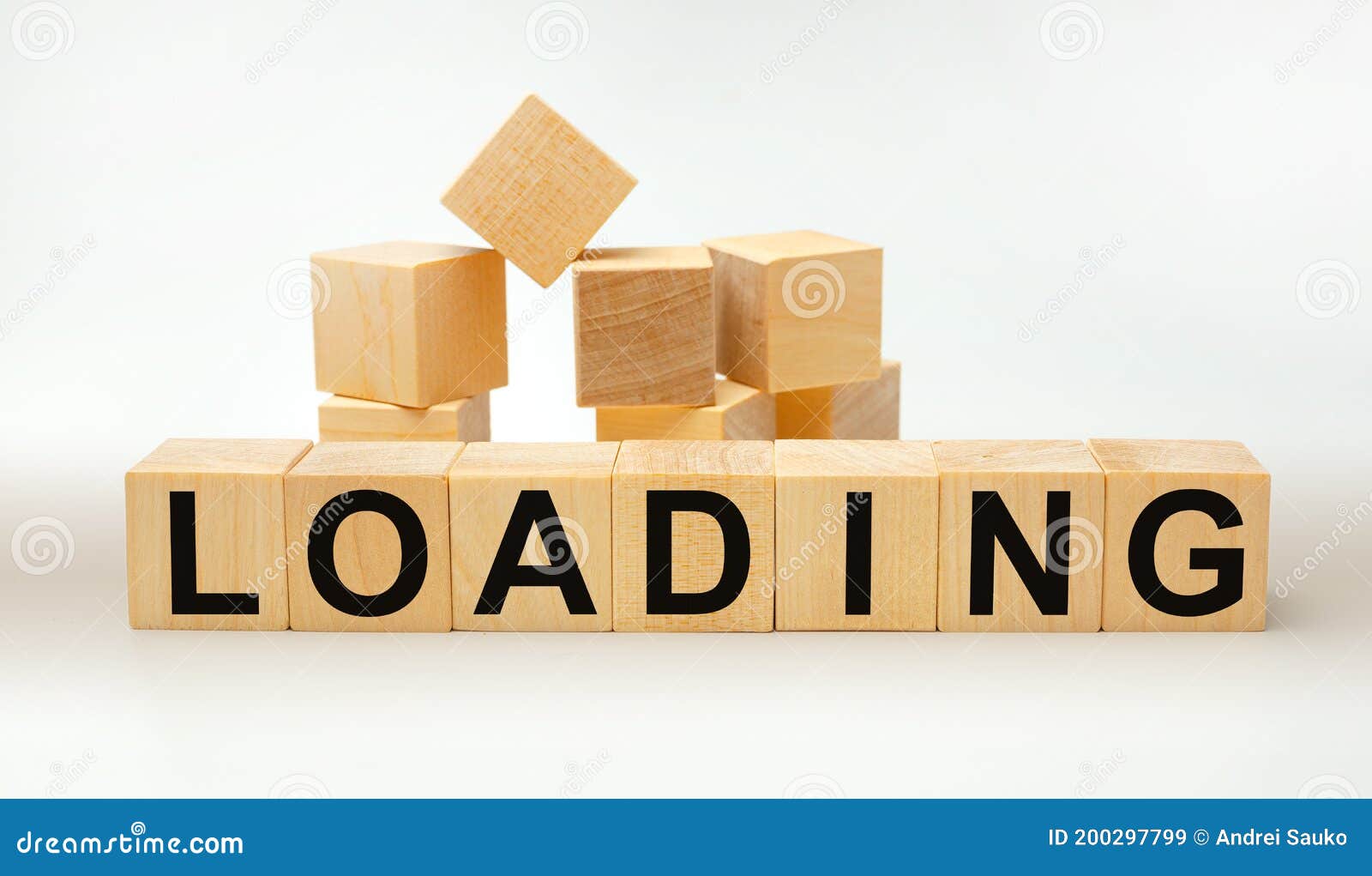 Wooden Blocks with the Word LOADING Stock Image - Image of symbol ...