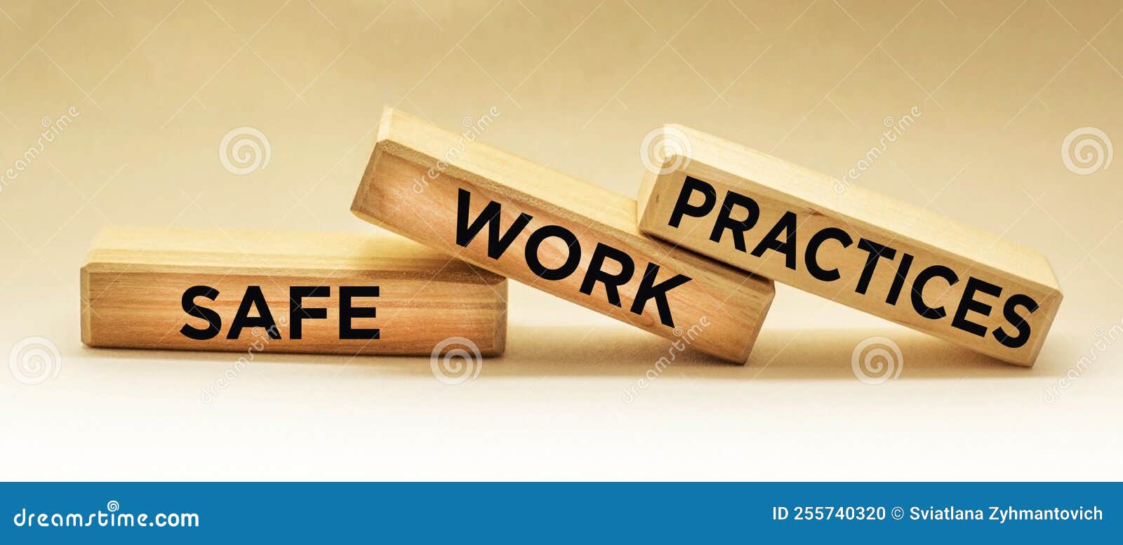 Wooden Blocks With The Words Safe Work Practices On A Light Background ...