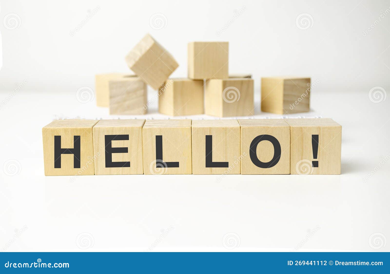 Wooden Blocks with Words Written - Hello Stock Photo - Image of ...