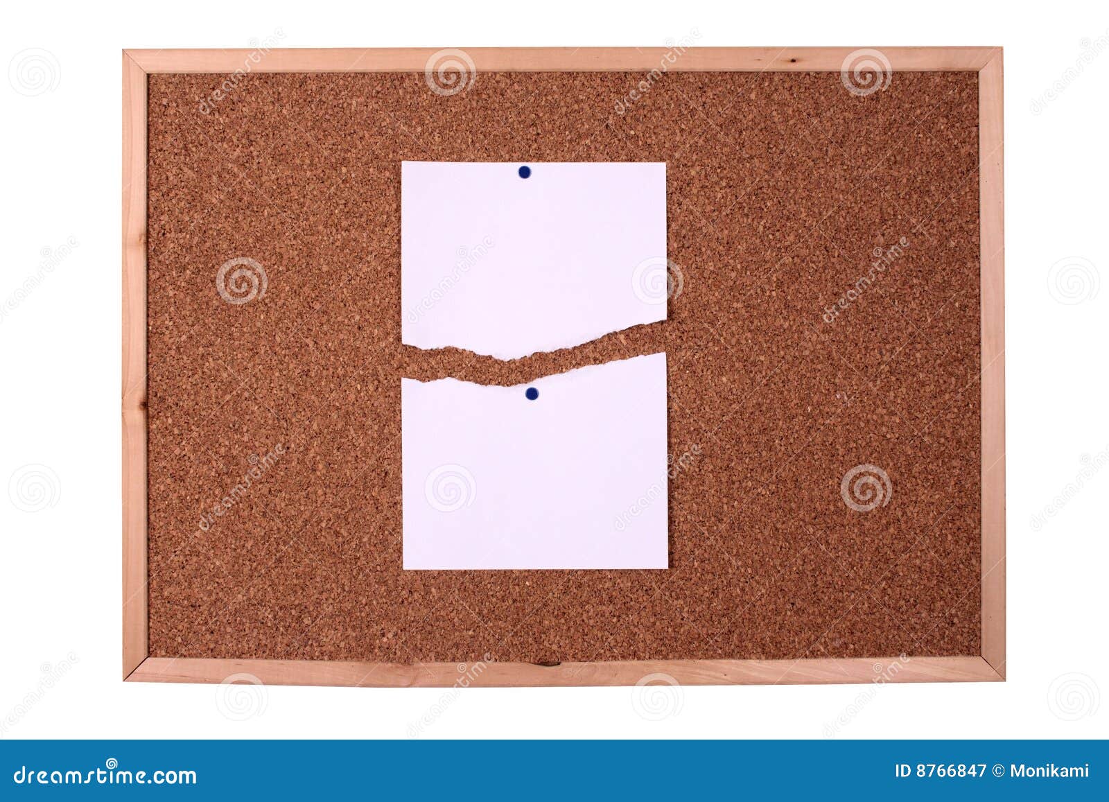 Wooden Board with a Blank Paper Note Stock Image - Image of message ...