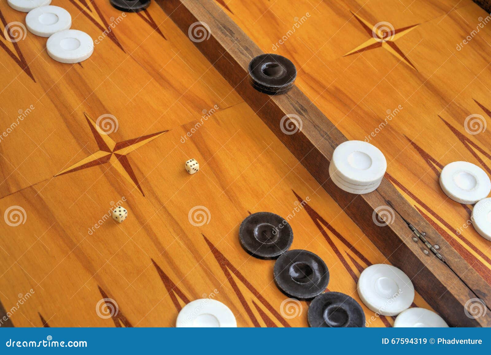 Wooden Board for Playing Backgammon Game Stock Image - Image of black ...