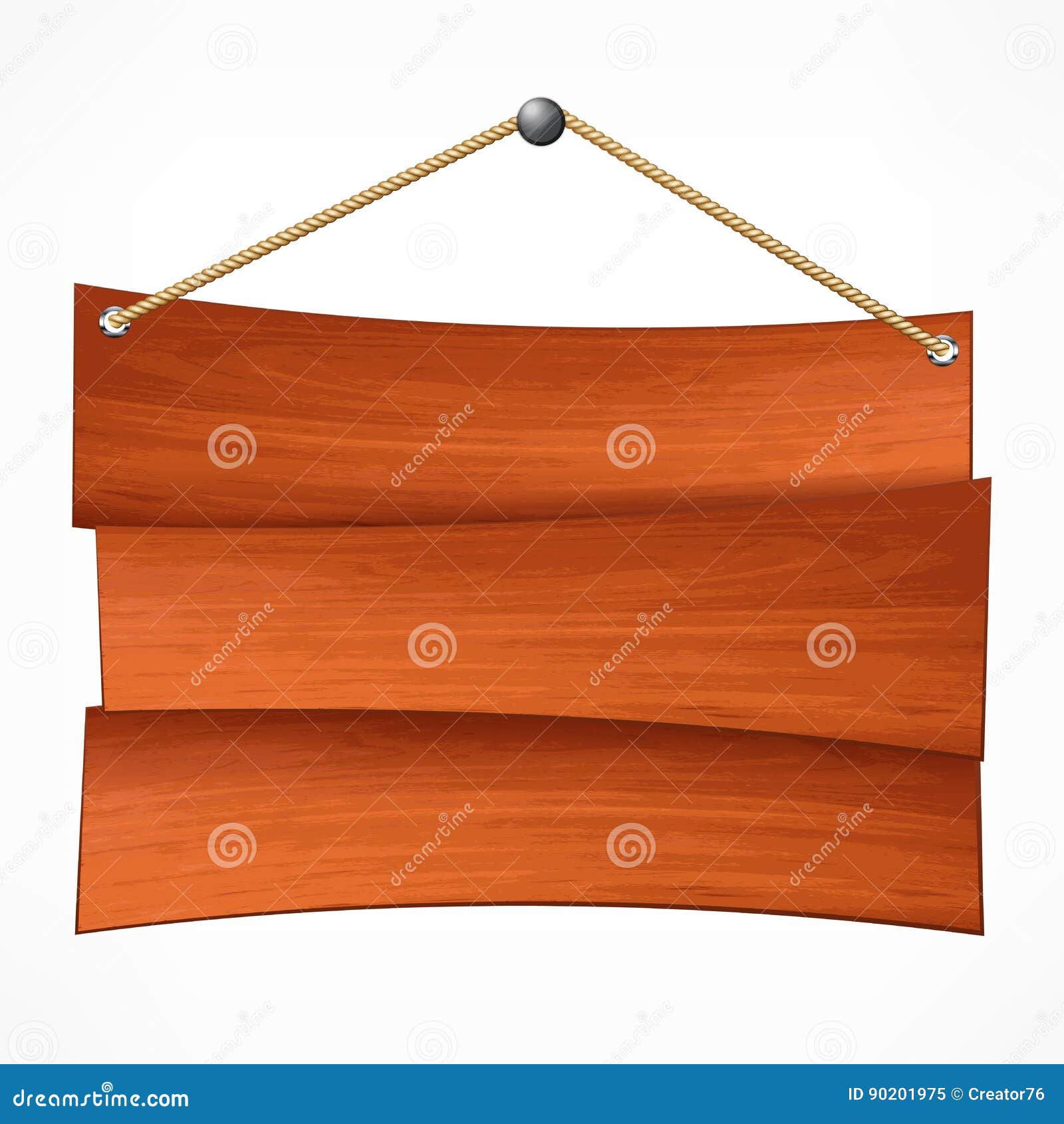 Wooden board on rope stock vector. Illustration of nature - 90201975