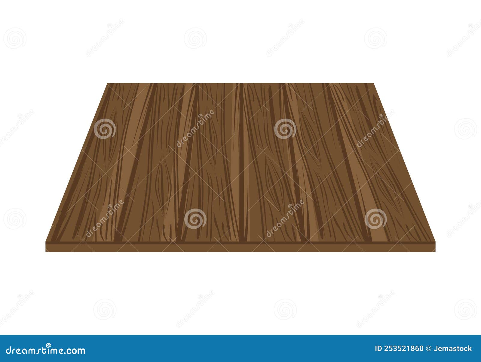 Wooden board sideview stock vector. Illustration of vector - 253521860