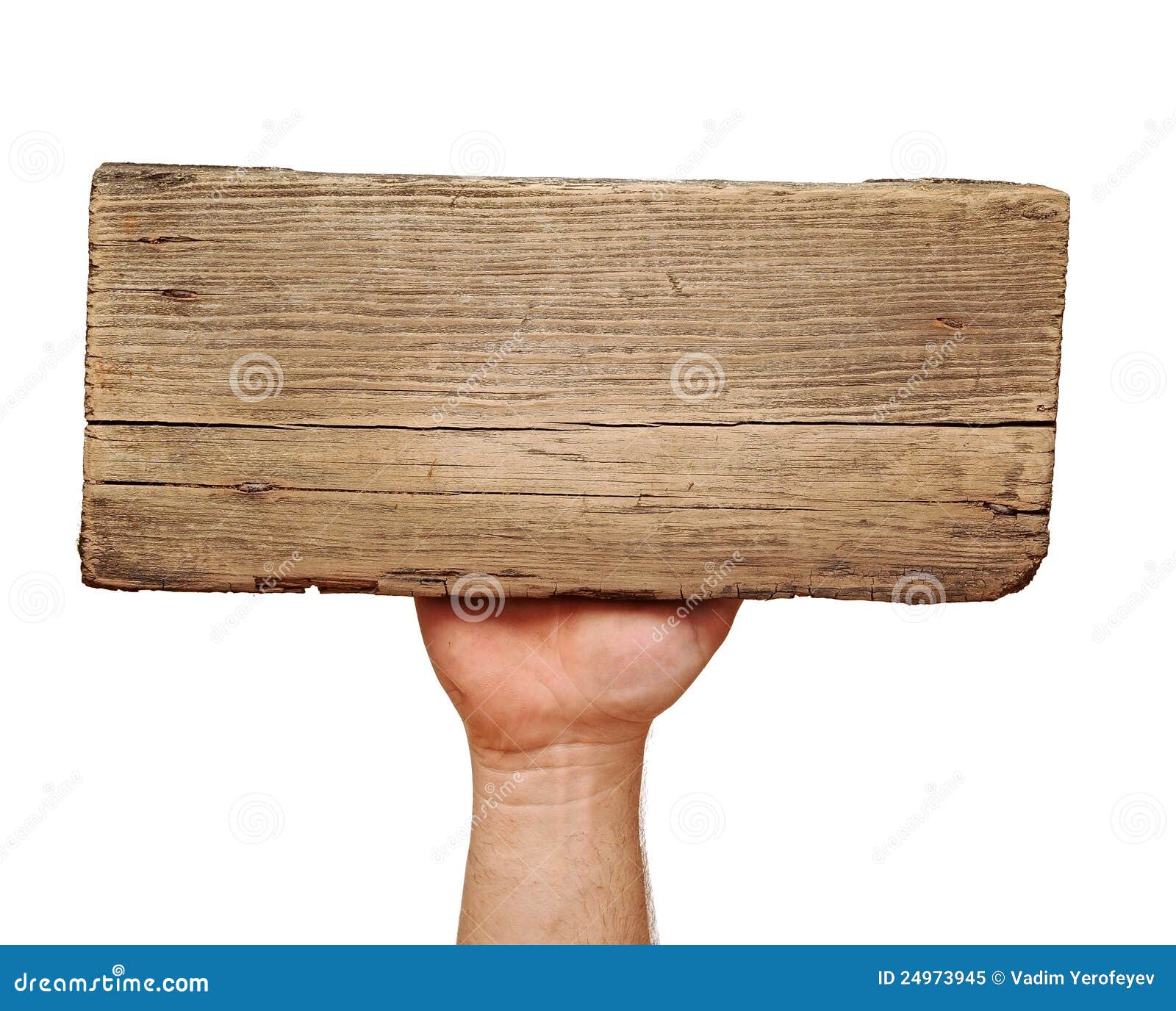 Wooden board sign on hand stock image. Image of panel - 24973945