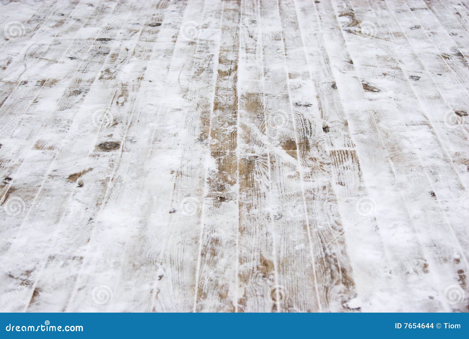 Wooden Boards Covered with Snow Stock Photo - Image of frost, snow: 7654644