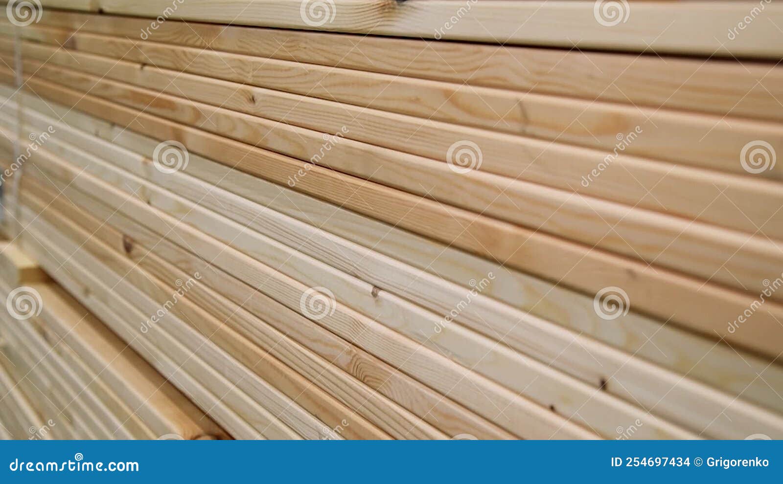 Wooden Boards, Lining, Boards for Construction Work are Presented in ...