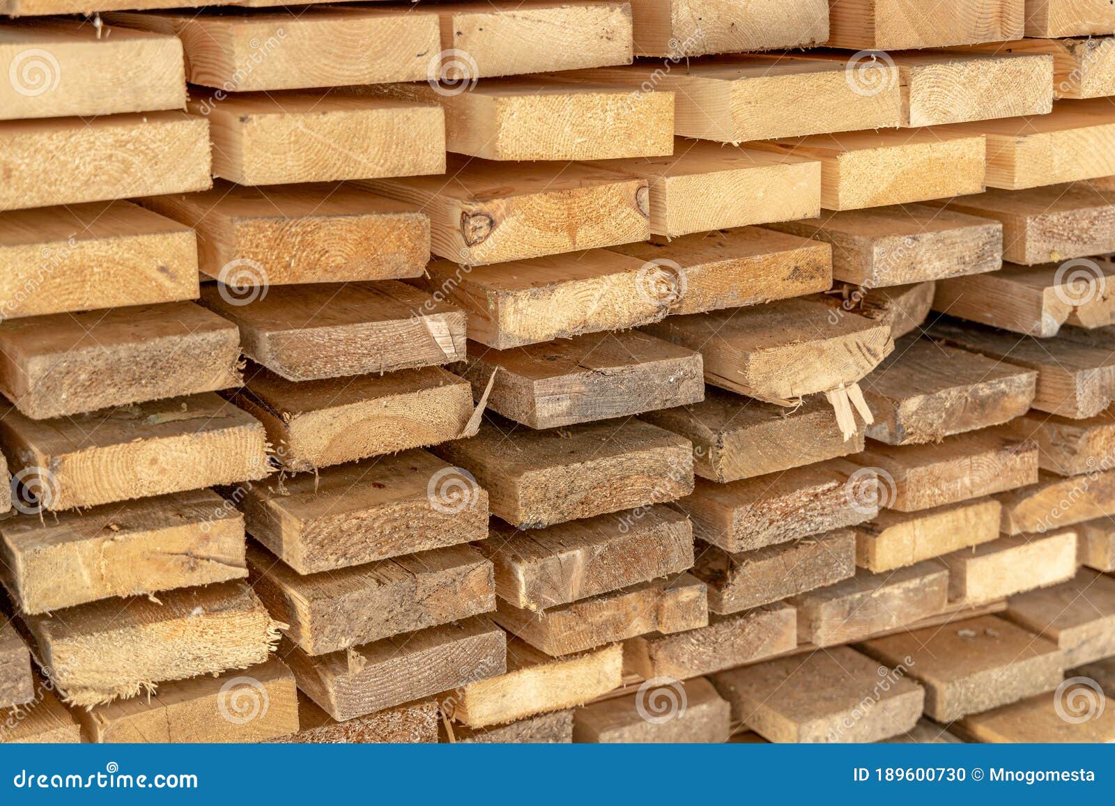 Wooden Boards in Stack. Construction Material Stock Photo - Image of ...