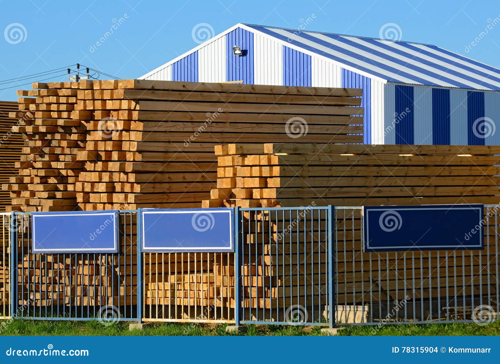 Wooden Boards Stacked at the Timber Yard Stock Photo - Image of ...
