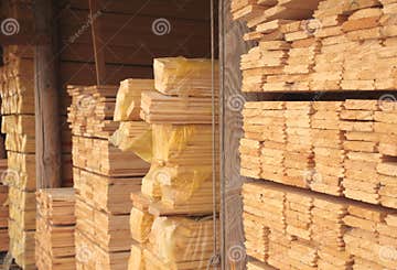 Wooden Boards in a Warehouse Stock Photo - Image of picking, cellulose ...
