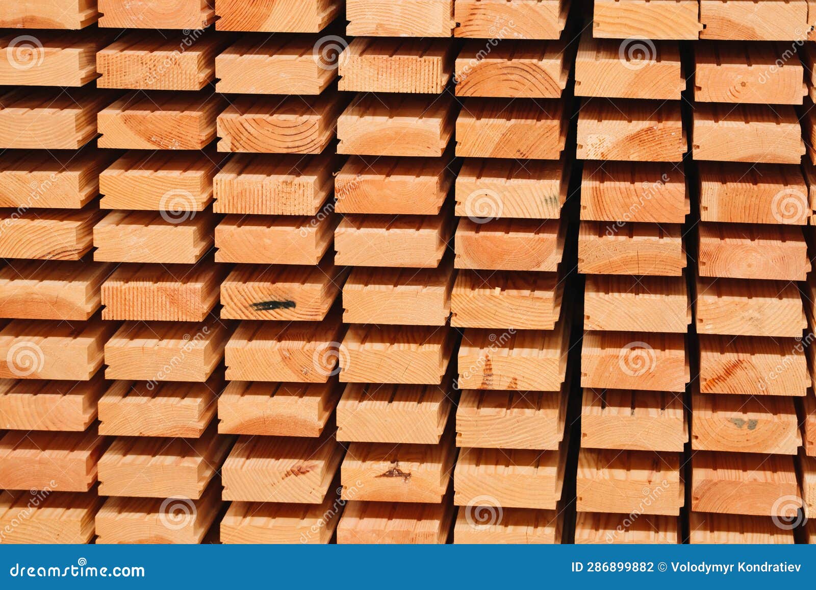 Wooden Boards in a Warehouse of Building Materials Stock Photo - Image ...