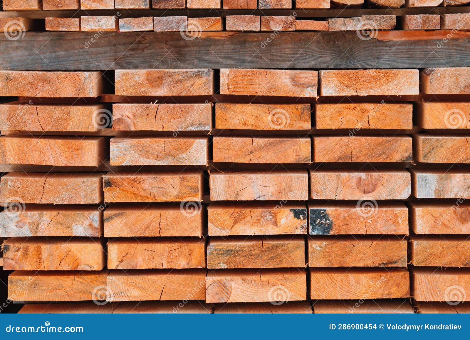 Wooden Boards in a Warehouse of Building Materials Stock Photo - Image ...