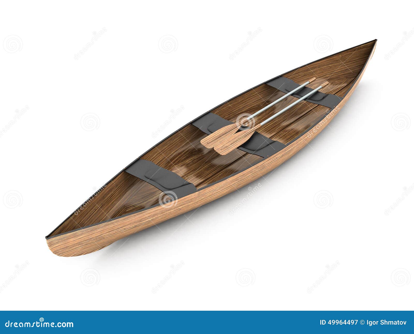 Wooden boat canoe stock illustration. Illustration of summer - 49964497