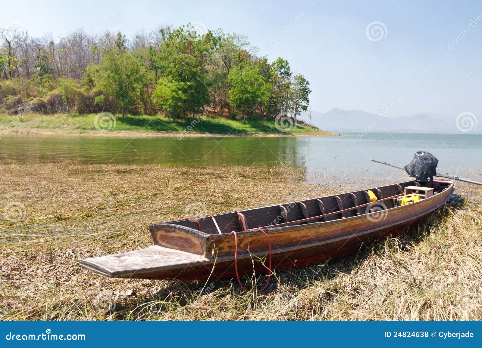 Wooden Boat in a Cypress Swamp Stock Photo - Image of country, asia ...