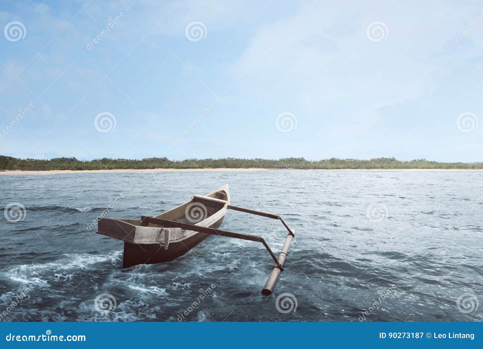 Wooden Boat Float with Wave Water Stock Image - Image of holiday, green ...