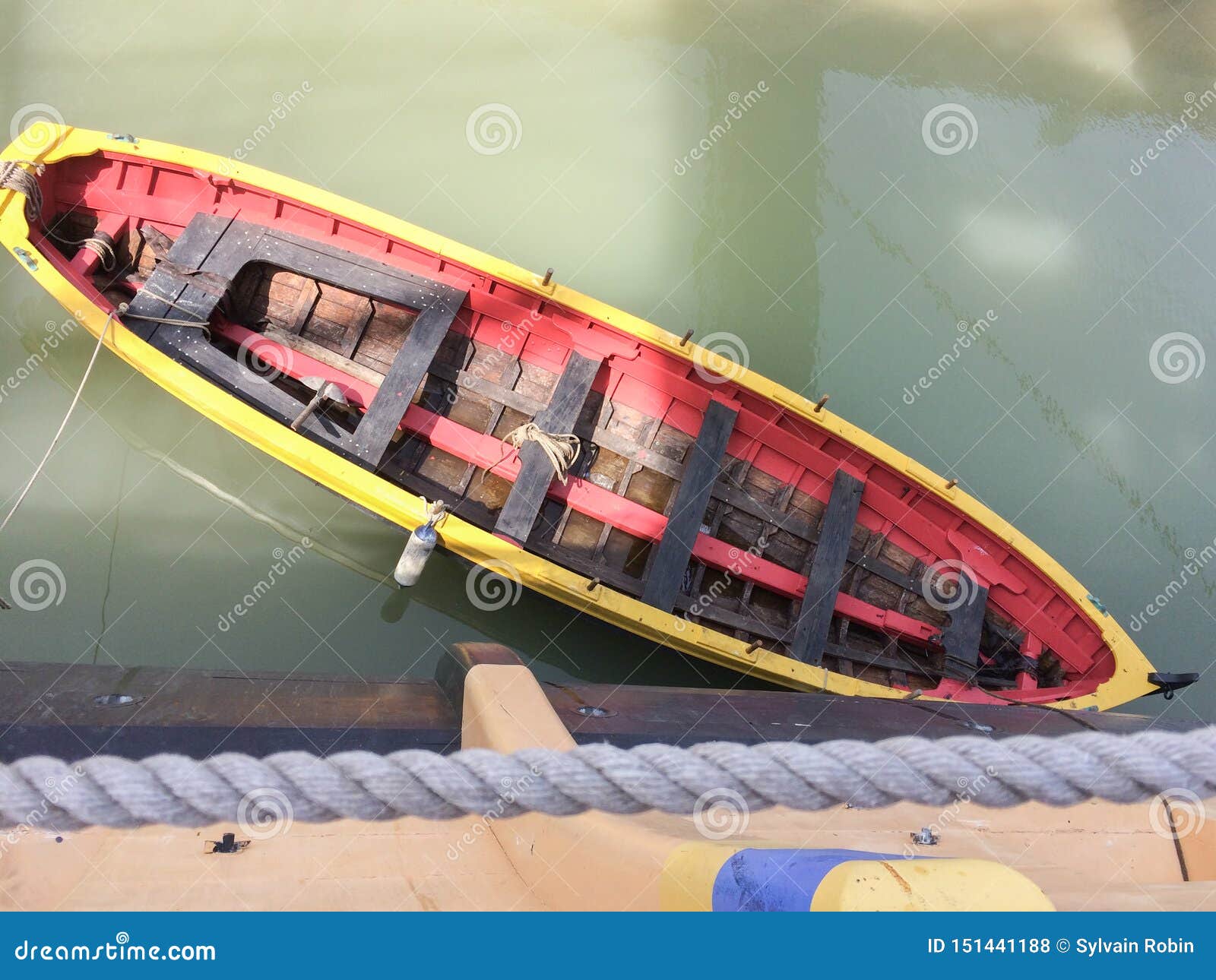 Wooden Boat Hanging on an Old Sailing Ship Stock Photo - Image of deck ...