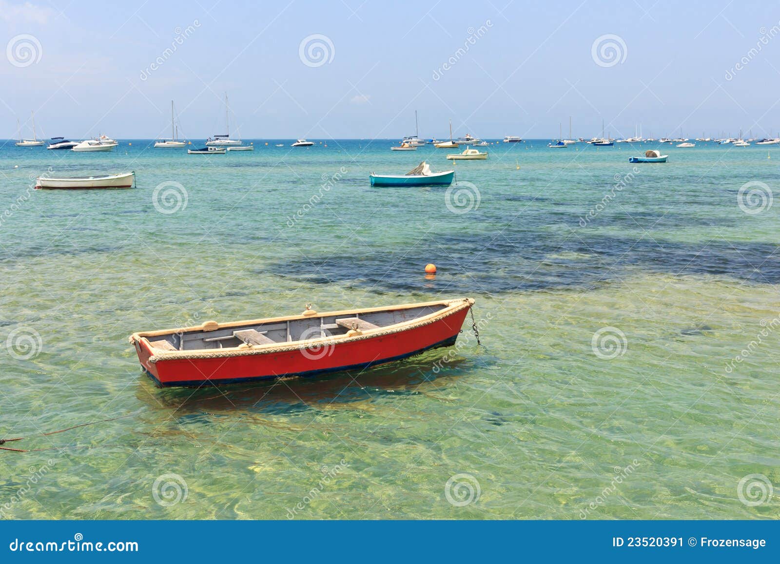 Wooden Boat in Shallow Water Stock Image - Image of jetty, coastline ...