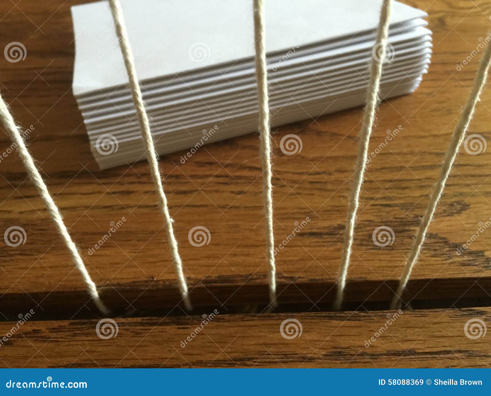 Wooden Bookbinding Sewing Frame with Signatures Stock Image - Image of ...
