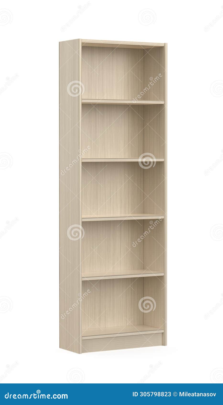 Empty wooden bookcase stock illustration. Illustration of compartment ...