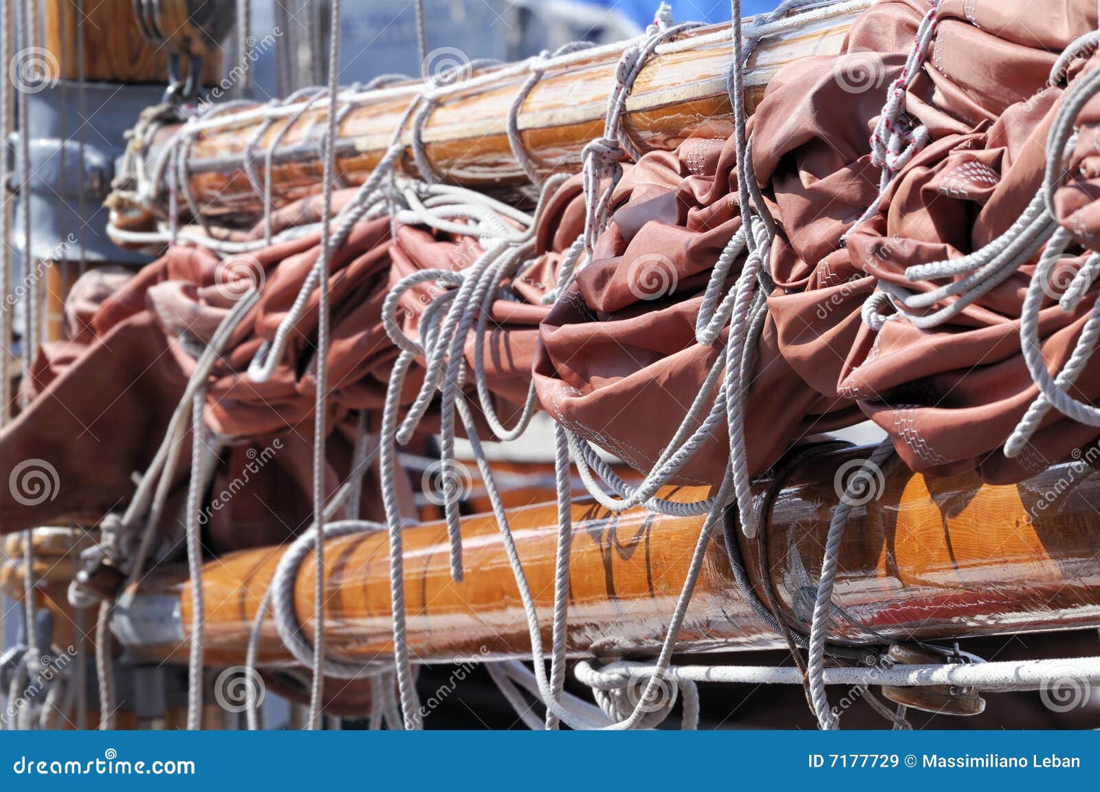 Wooden boom stock image. Image of mast, maritine, sailboat - 7177729
