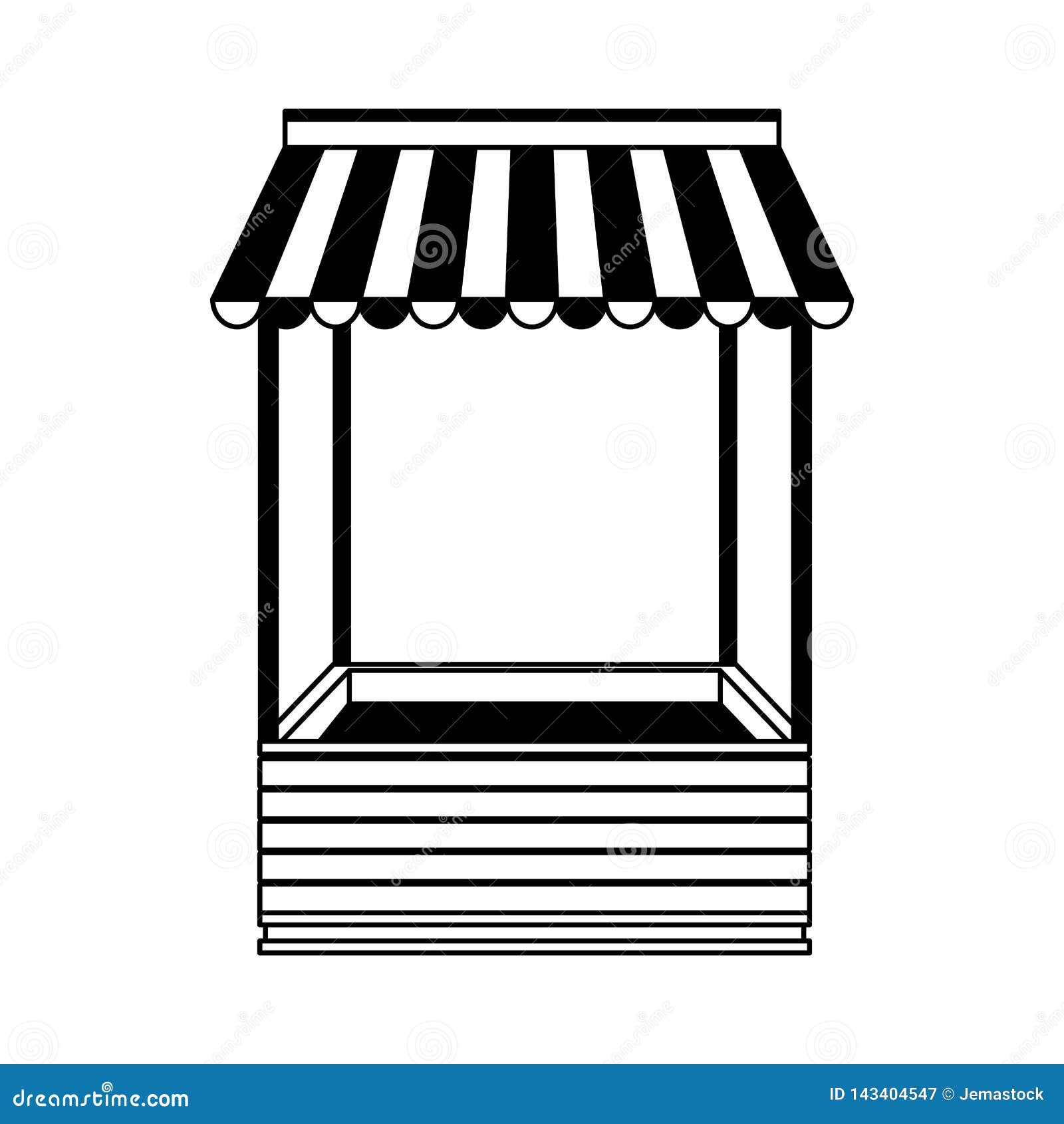 Booth Stand Hot Dog Vendor Vector | CartoonDealer.com #39947171