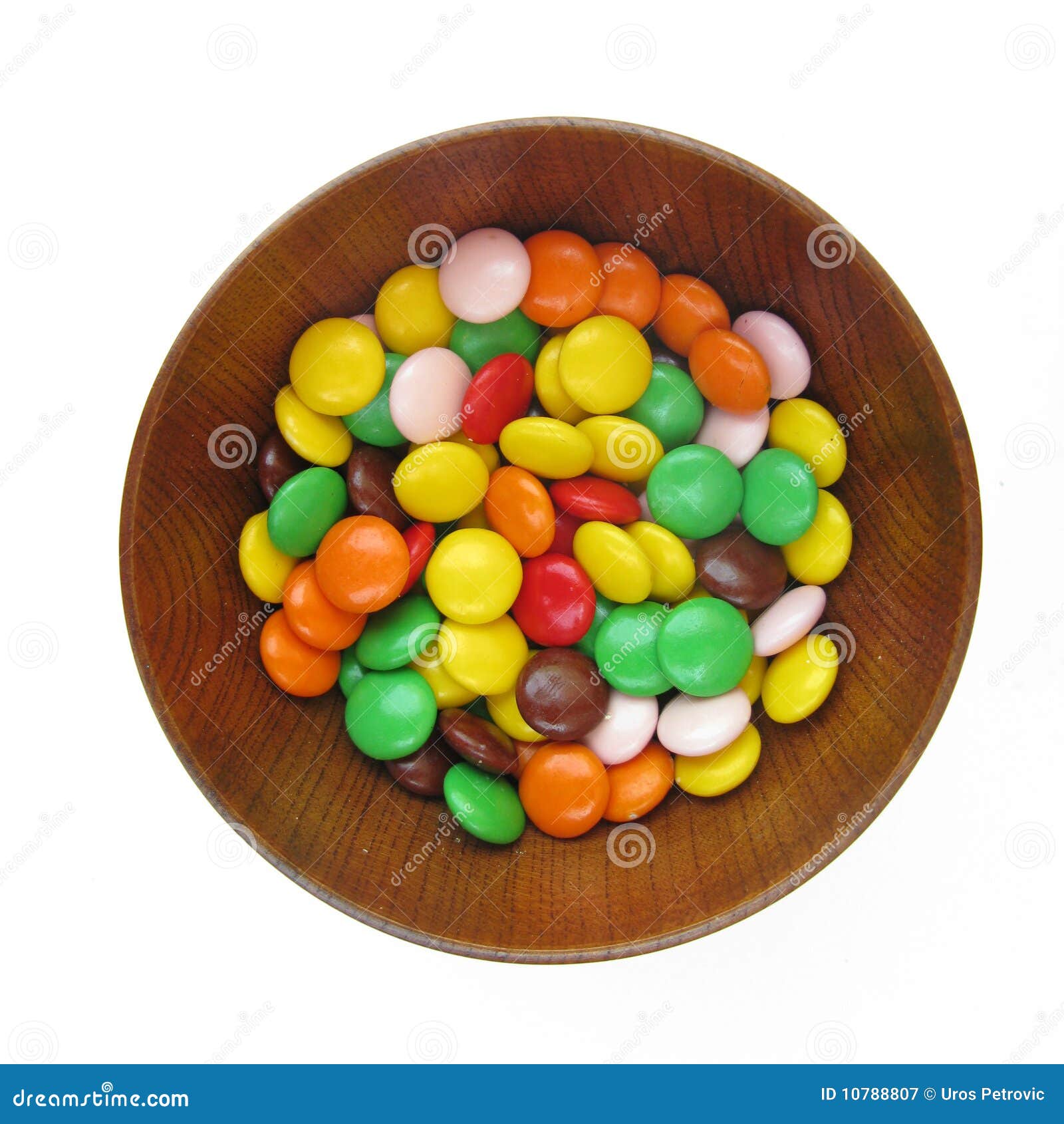 Wooden bowl with sweets stock image. Image of candy, tasty - 10788807