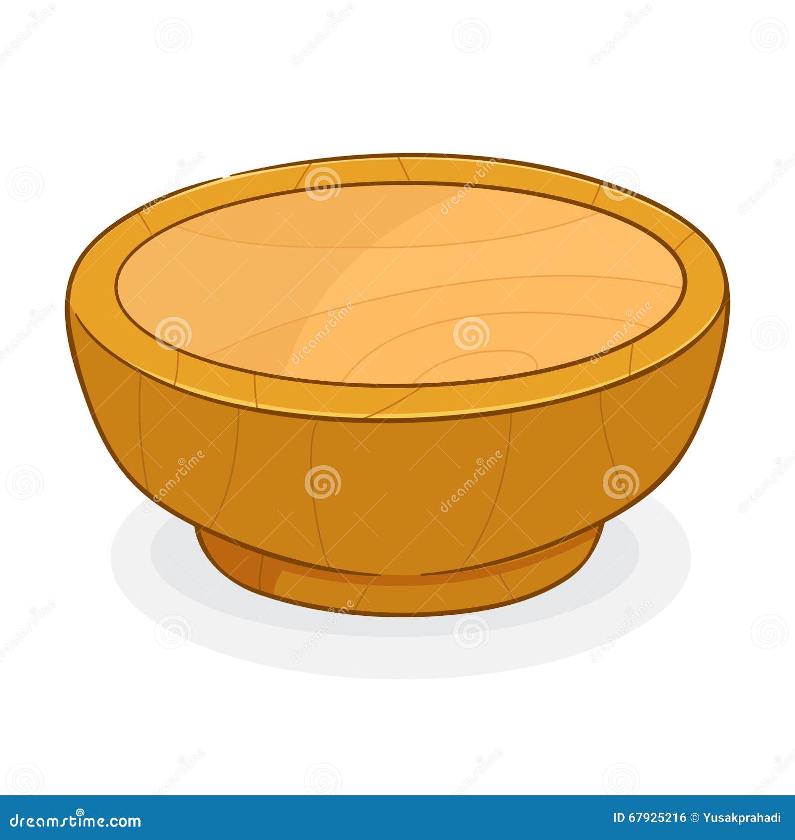 Wooden Bowl Vector Illustration Stock Vector - Illustration of ...