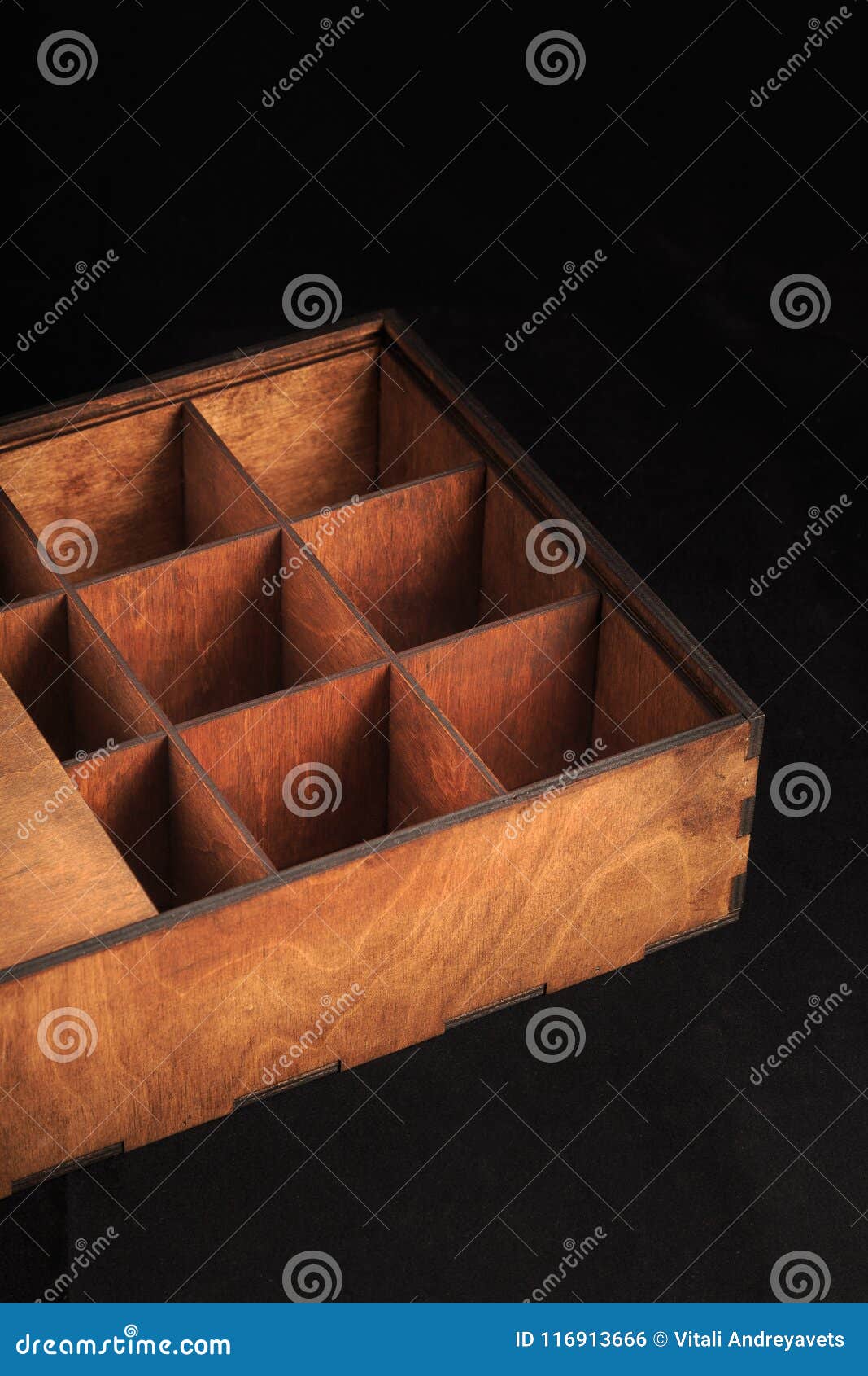 Wooden Box on a Black Background, Wooden Texture Stock Photo - Image of ...