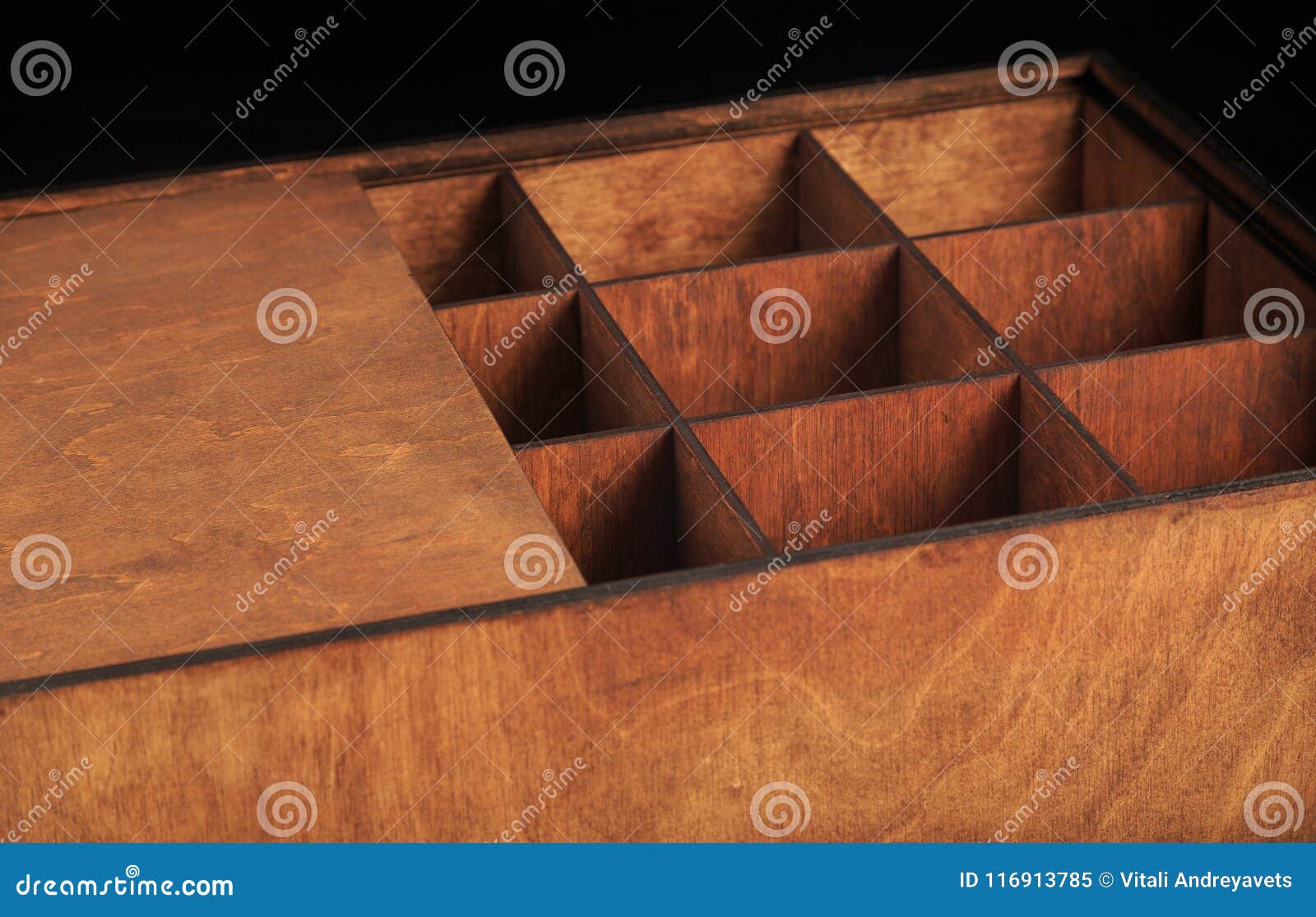 Wooden Box on a Black Background, Wooden Texture Stock Image - Image of ...