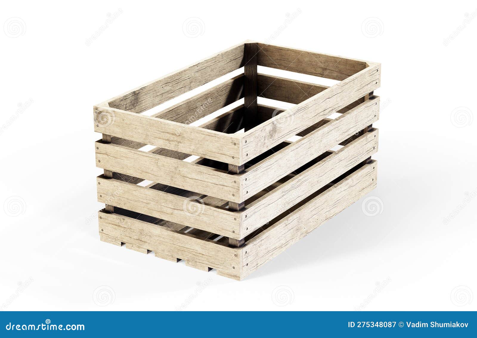 Wooden box. Front view stock illustration. Illustration of export ...