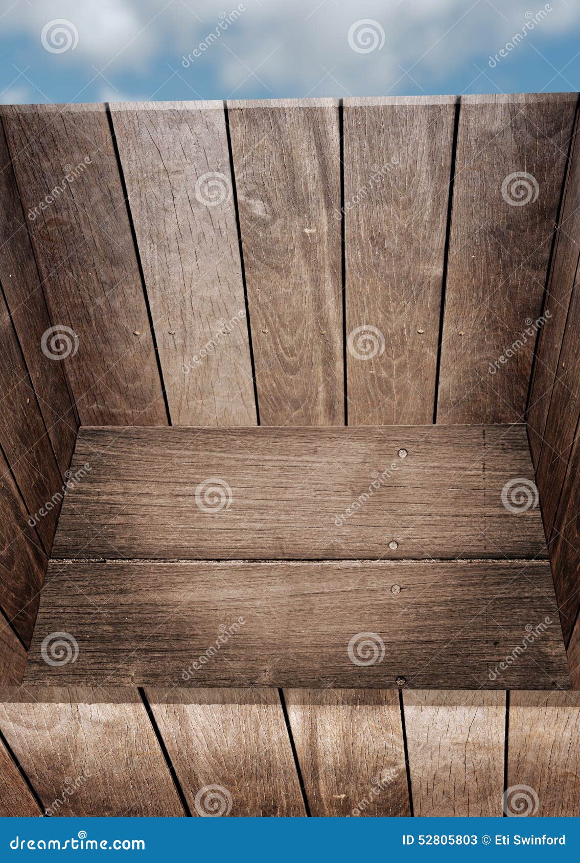 Wooden box stock image. Image of sides, boards, inside - 52805803