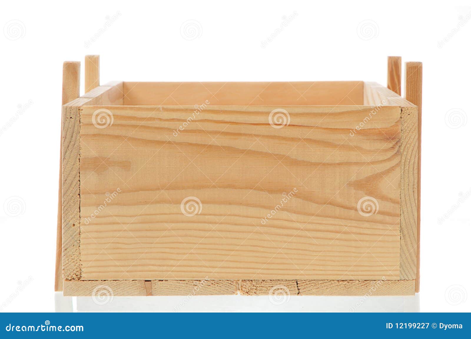 Wooden box isolated stock image. Image of closed, import - 12199227