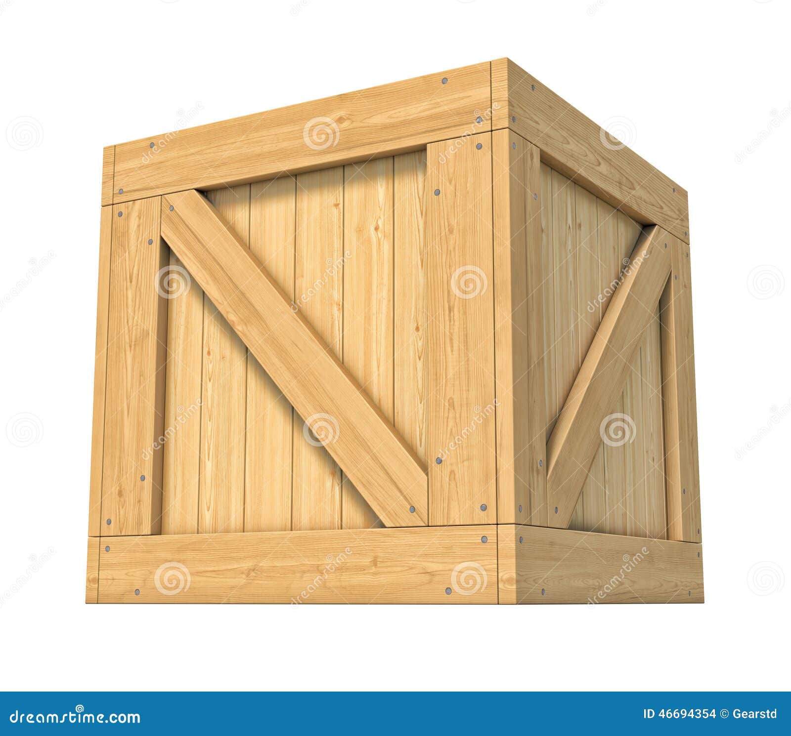 Wooden Box Isolated on White Background Stock Photo - Image of gift ...