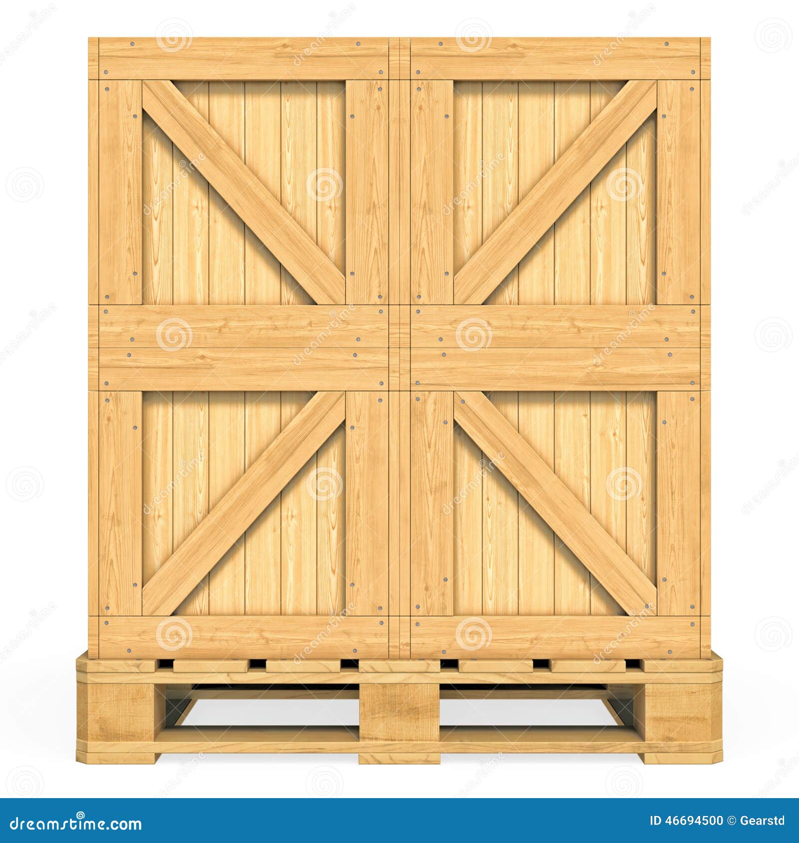 Wooden Box Isolated on White Background Stock Photo - Image of moving ...