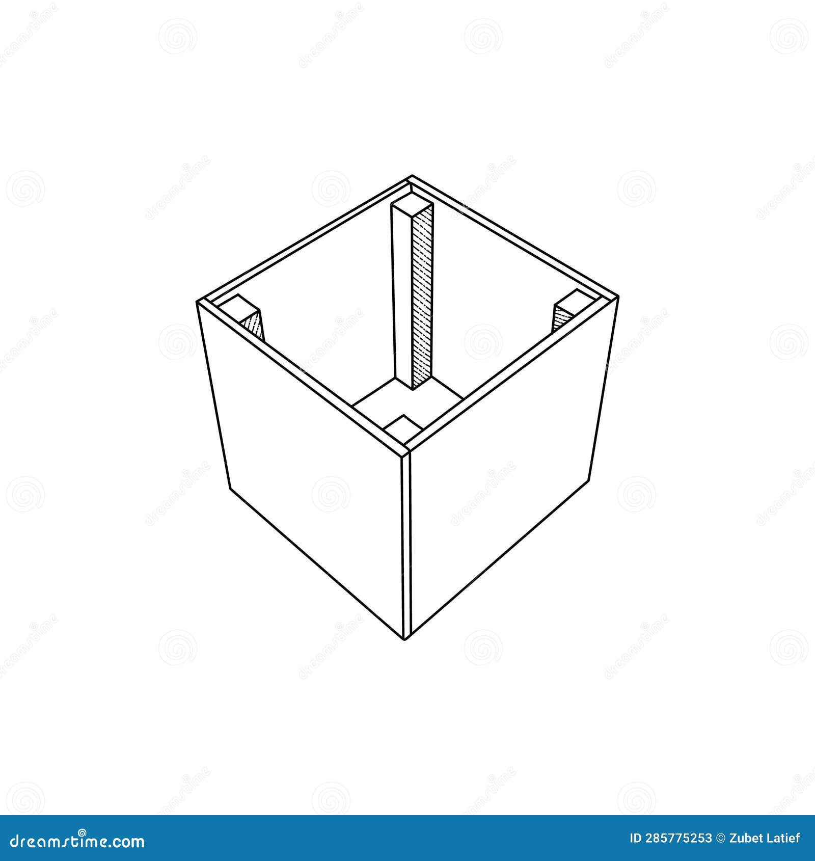 Wooden Box Line Simple Icon Logo, Modern Template Design, Vector Icon ...