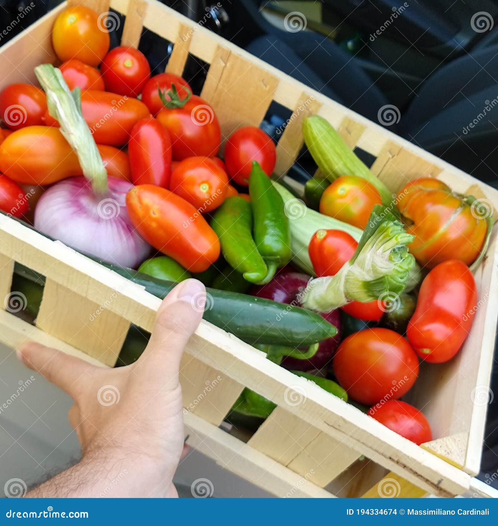 Wooden Box with Mixed Greens Stock Photo - Image of vegetale, mixed ...