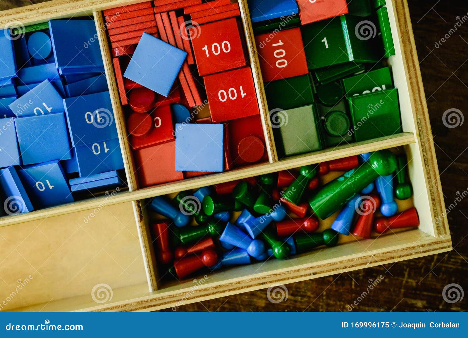 Wooden Box with Numbers To Teach Mathematics Stock Image - Image of ...